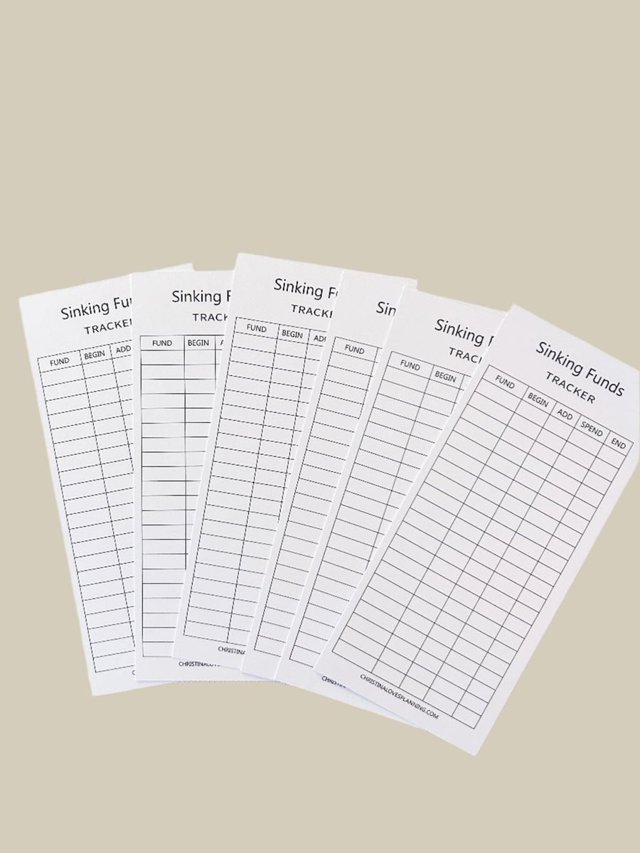 Budget Inserts (refills) + Sinking Funds Inserts – Christina Loves Planning