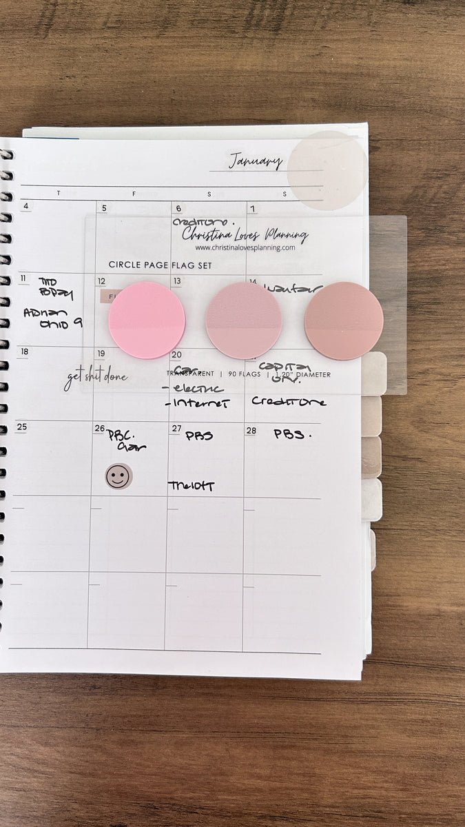 Transparent Circle Tabs – Christina Loves Planning